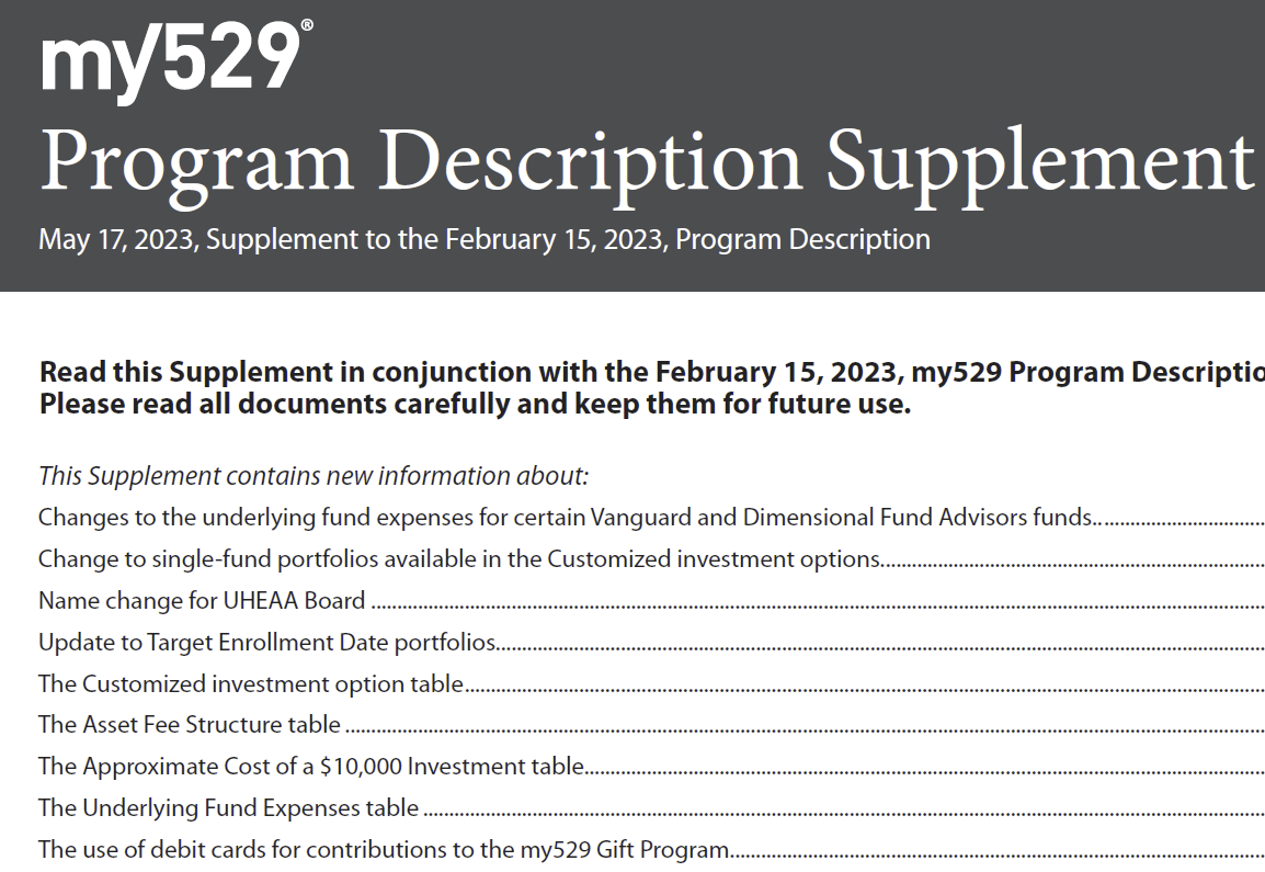 my529 updates features to the plan - my529